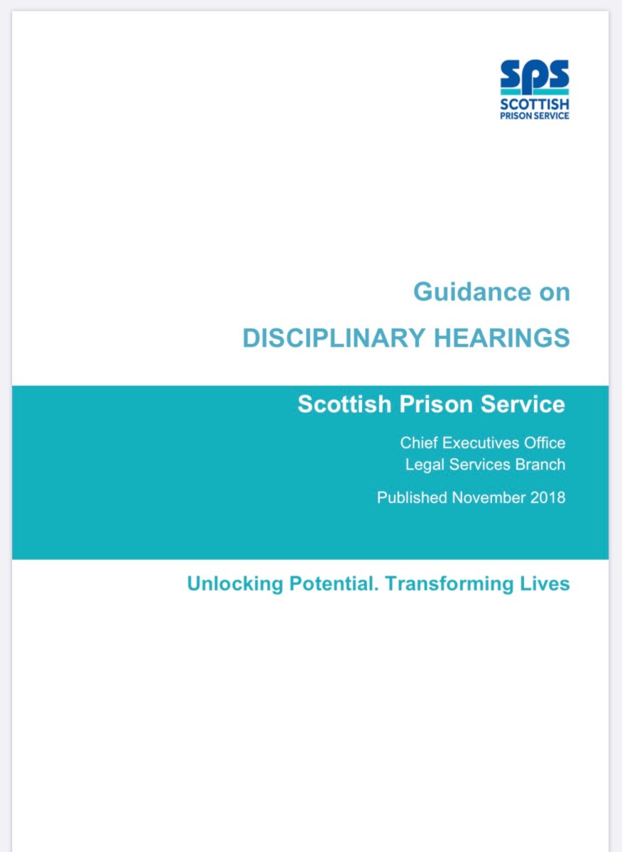 UPDATE: ADJUDICATION HEARINGS IN SCOTTISH PRISONS – The Prison Lawyer